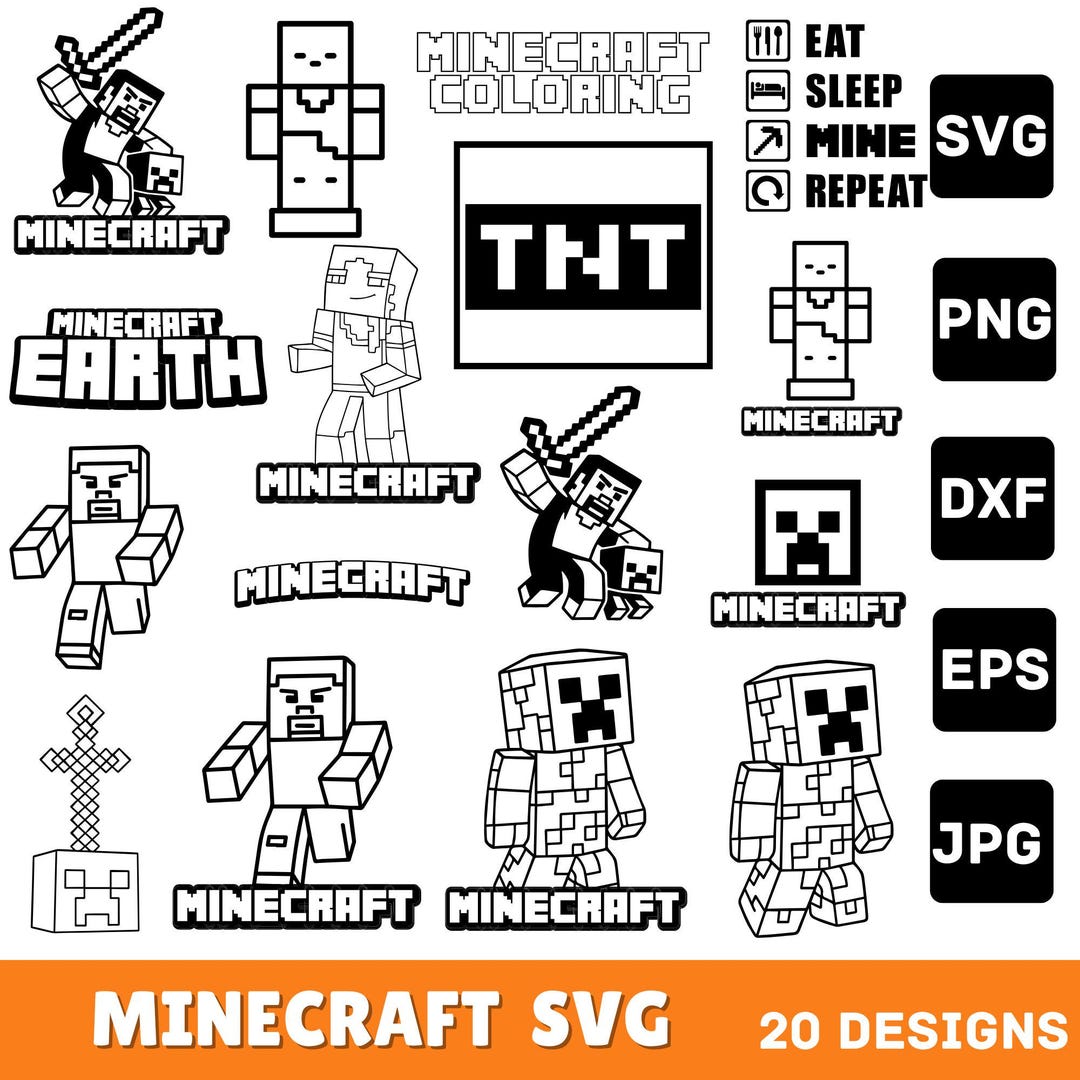 Minecraft Svg Bundle, Minecraft Game Svg, Minecraft Birthday Gift ...