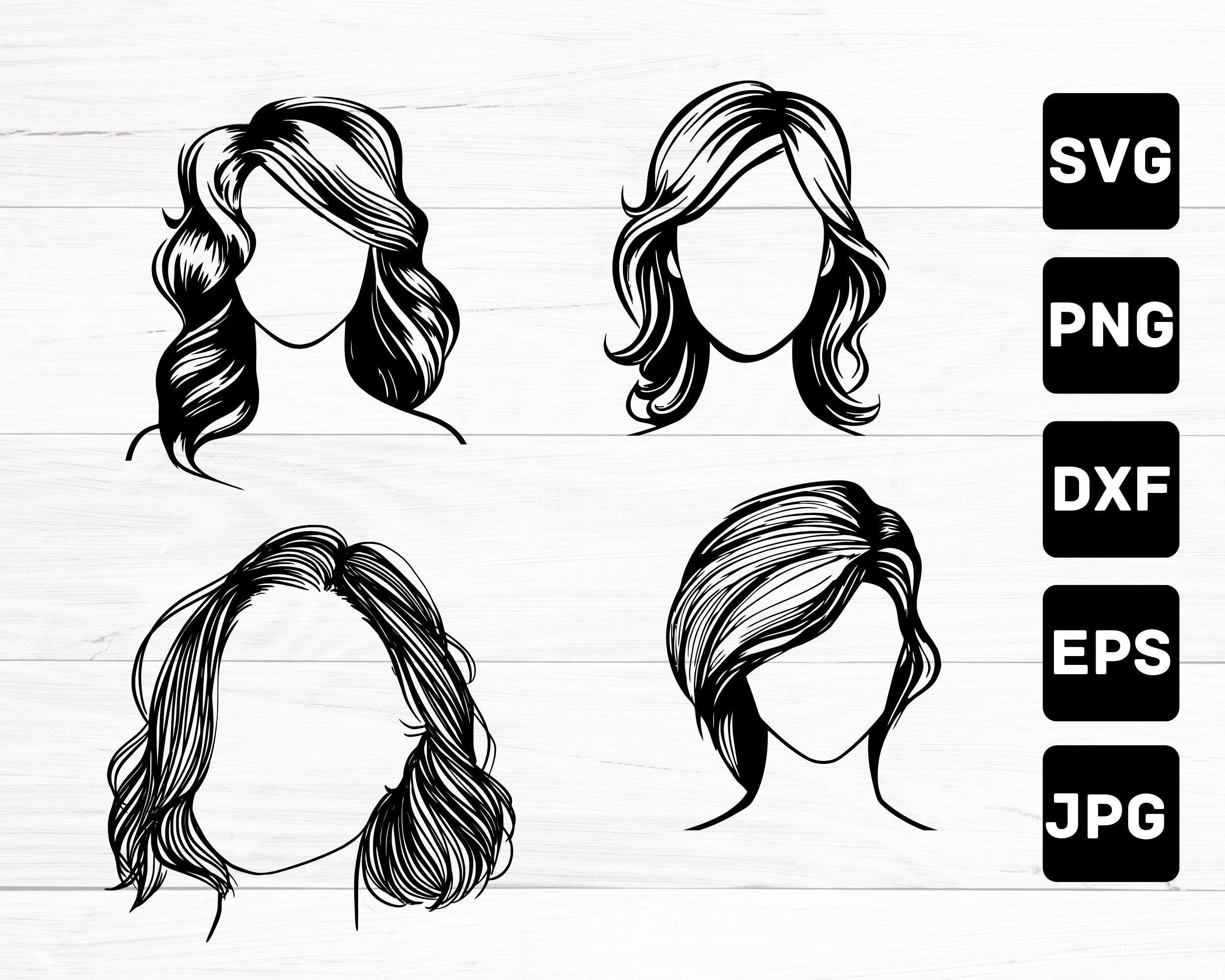 Hairstyle SVG Bundle: Salon & Haircut Designs (digital Download - Etsy