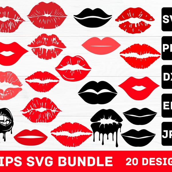 Lips Svg - Etsy