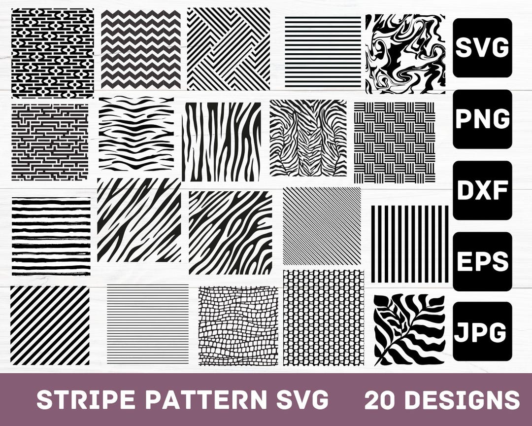 Stripe Pattern Svg, Pattern Svg, Seamless Svg Bundles, Cloth Design ...