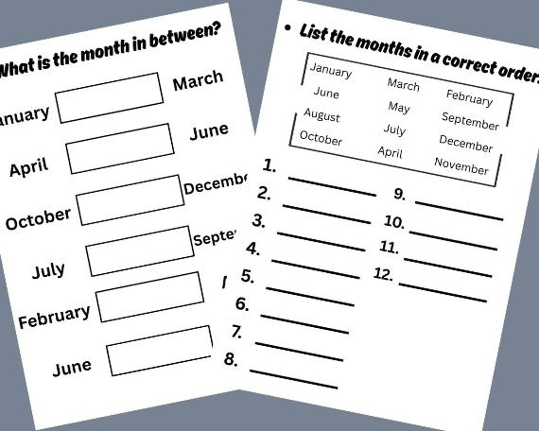 Printable Preschool Calendar Worksheet Pages | Month, Day, Date ...