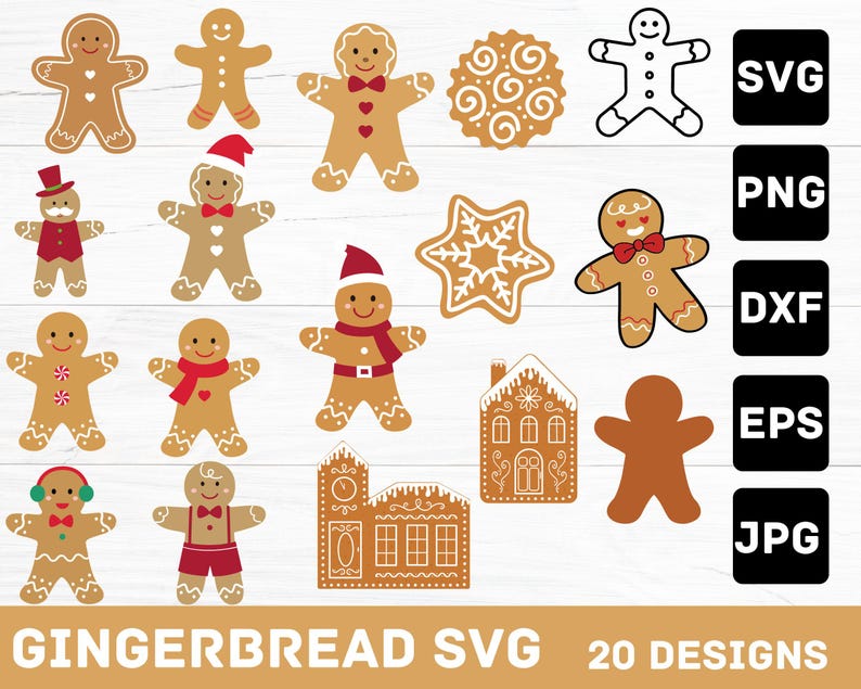 Gingerbread Man Svg, Gingerbread Woman Svg, Christmas Svg, Bundle Svgs ...