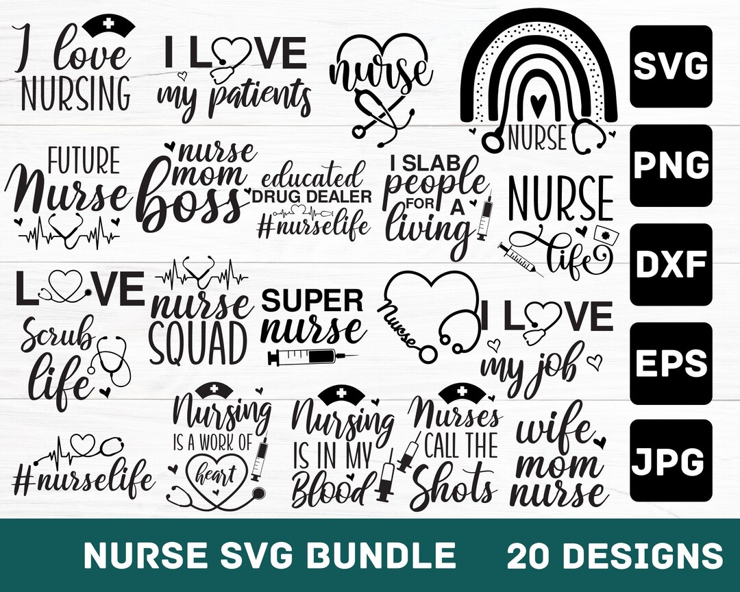 Nurse Svg Bundle | Medical Svg | Stethoscope Svg | Nursing Svg ...