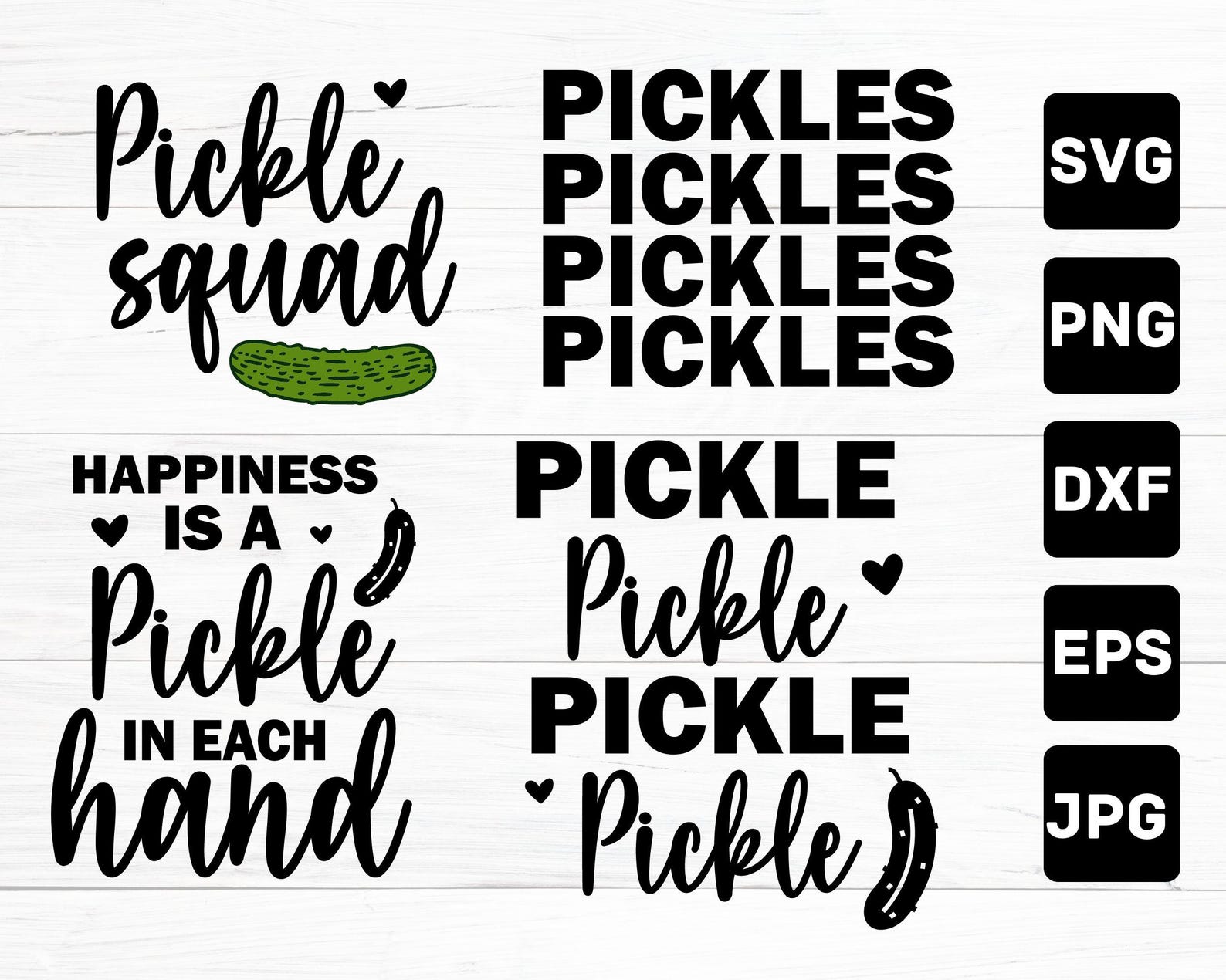 Pickle SVG Bundle: 20 Fun Designs for Cricut (digital Download) - Etsy