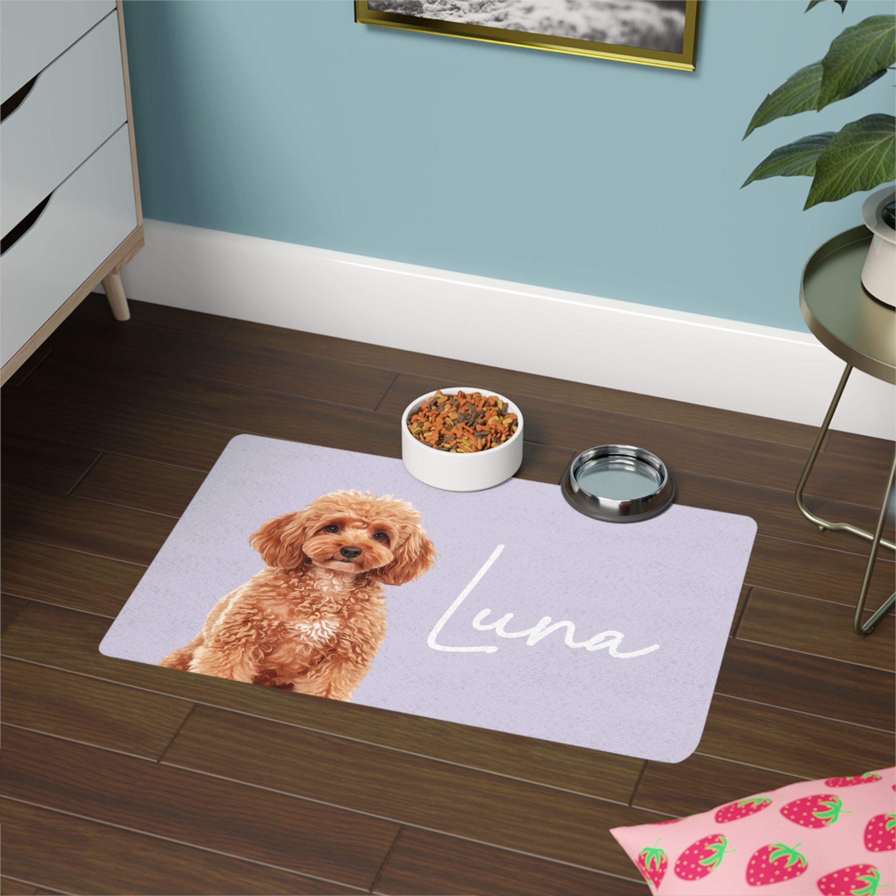 Custom Pet Placemat: Personalized Photo & Name, Non-slip Dog Cat ...