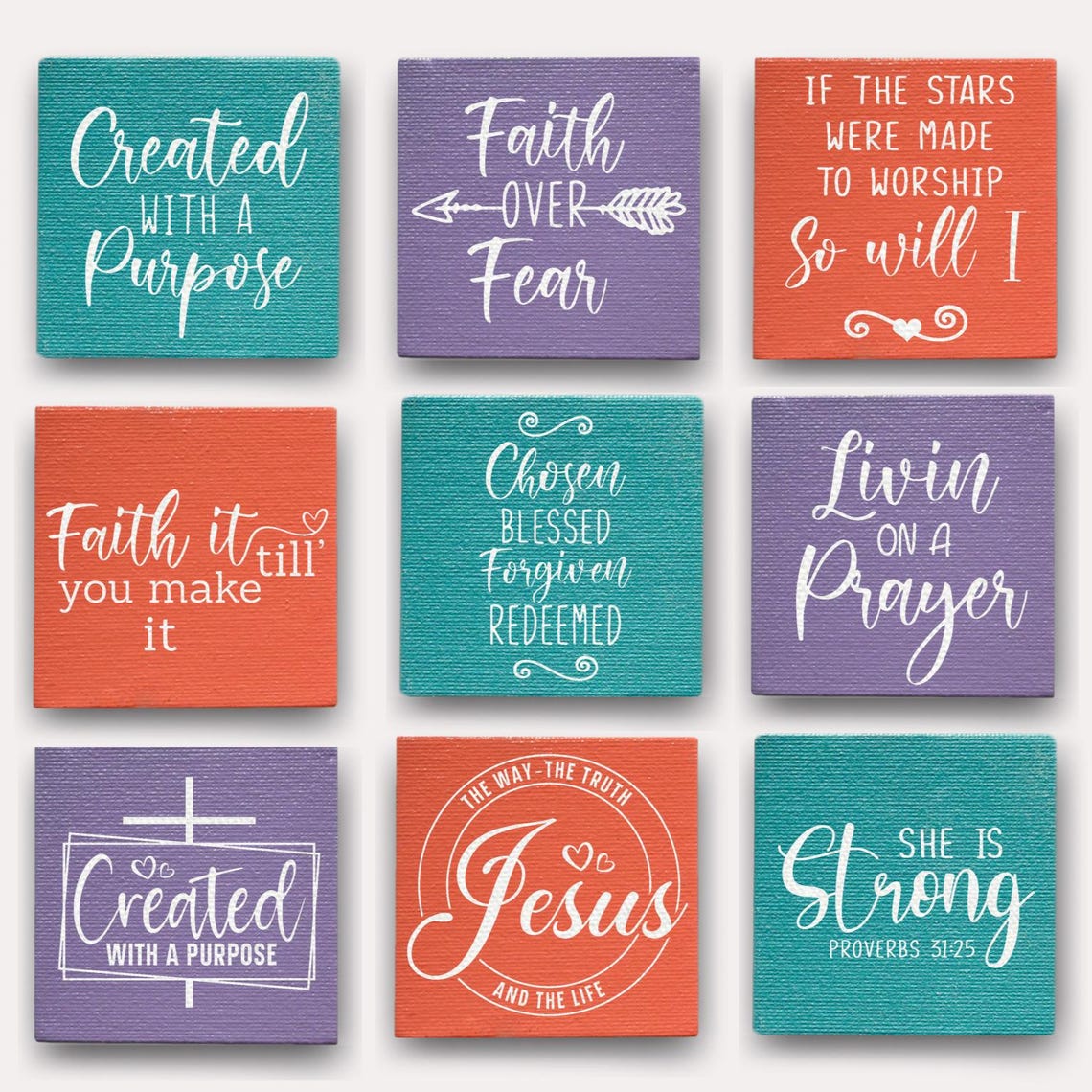 Faith Quote Fridge Magnet Set | the Rooted in Faith Collection – Set of ...