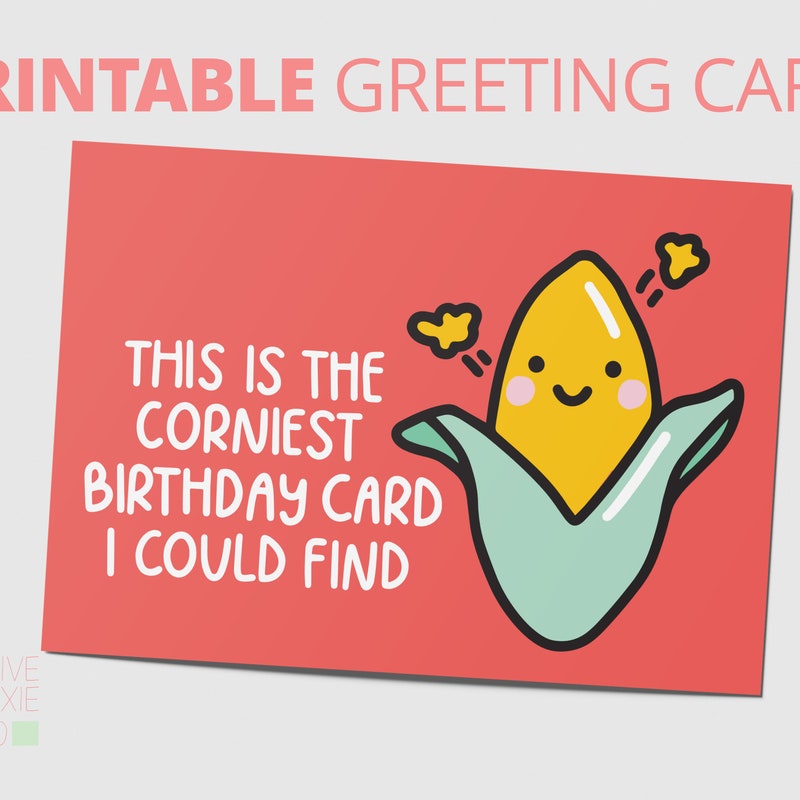 Corn Pun Card - Etsy
