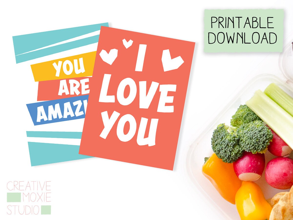 Lunch Box Notes Printable Kids Lunch Box Note Kids Positive Affirmation ...