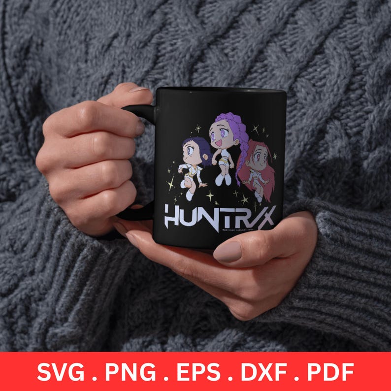 Huntrix Heroic Girls | Kpop Demon Hunters Group Pose PNG | Jinu Manga ...