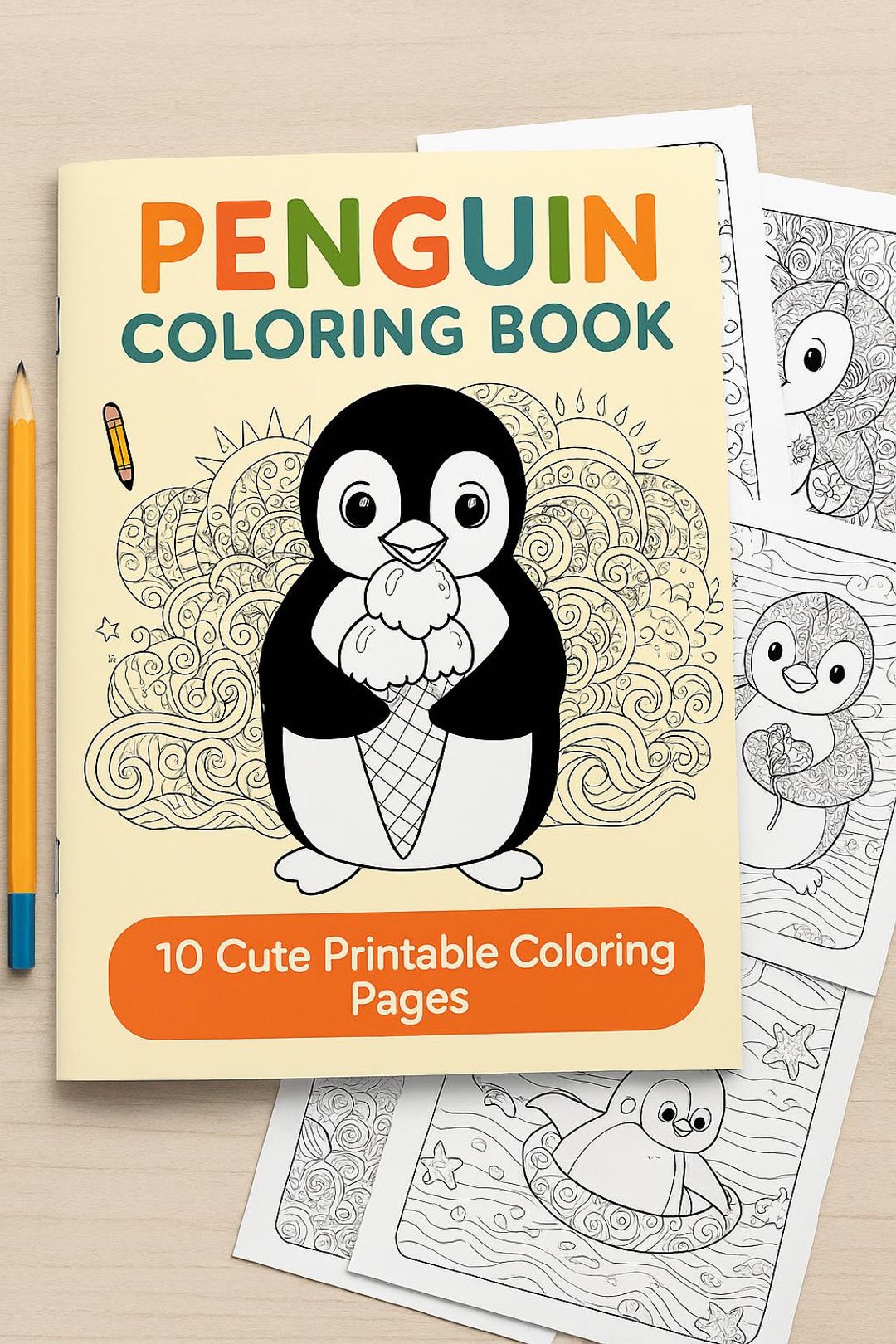 Penguin Mandala Coloring Pages – 10 Relaxing Designs – Printable PDF ...