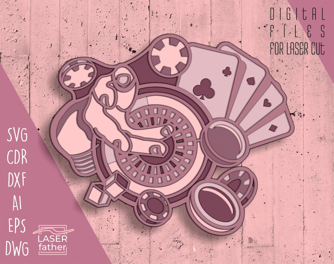 Poker Svg Ai Cdr Dwg Eps Files for Download, Playing Cards Laser Cut ...