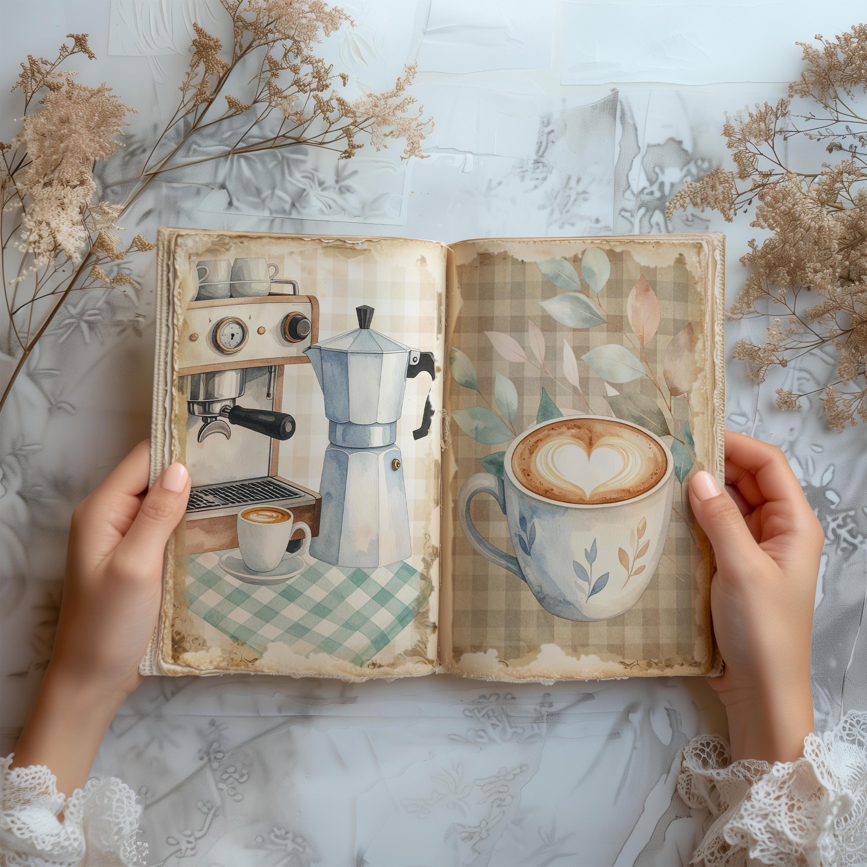 Coffee Junk Journal Pages Printable | Vintage Papercraft Kit | Sweet ...