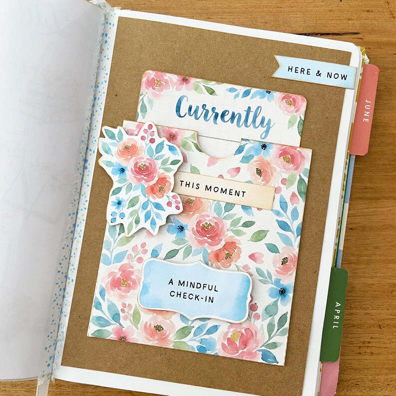 Spring Floral Currently Journaling Card & Pocket Kit, Mindful Journal ...