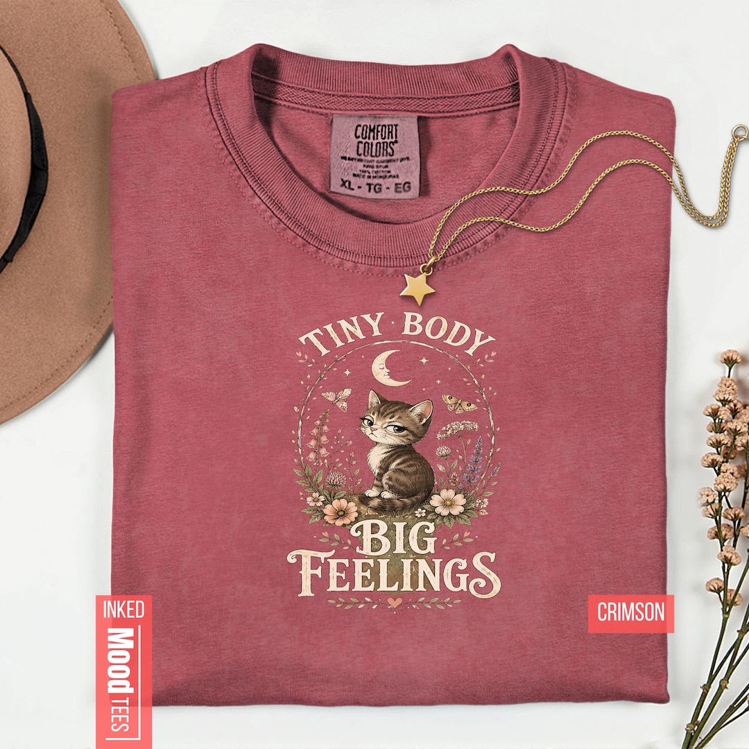 Grumpy Cat Tiny Body Big Feelings Shirt, Comfort Colors Kitten Tee - Etsy