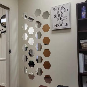 3D Hexagon Mirror Stickers for Wall Decor - DIY Home Decoration for ...