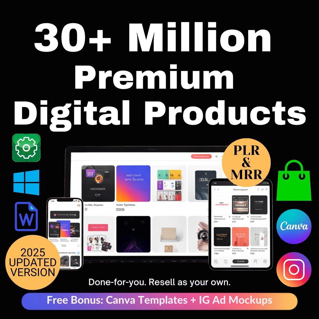 30 Million+ Digital Products Ultimate Resell Bundle | Passive Income ...