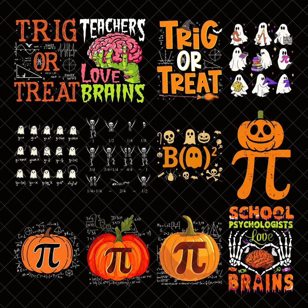 Funny Math Teacher PNG, Halloween Ghost Pumpkin Clipart, Classroom ...
