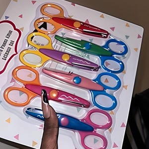 Craft Scissors Set - 6 Decorative Edge Scissors for Kids and Adults ...