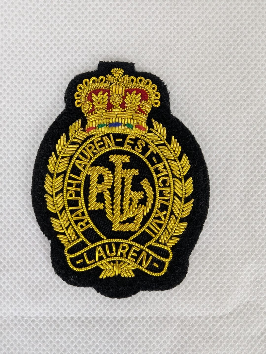 Gold Bullion Embroidered Patch – Iron-on/sew-on Crest for Blazers ...