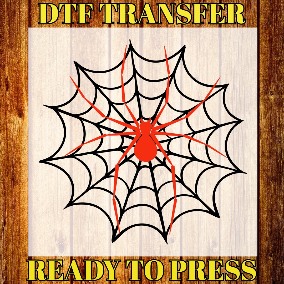 Red Spider DTF Transfer, Web Design Heat Press, Gothic Art Ready to ...