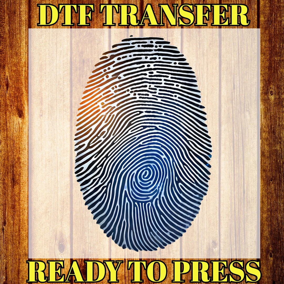 Fingerprint DTF Transfer, Cyber Security Heat Transfer, Identity Shirt ...