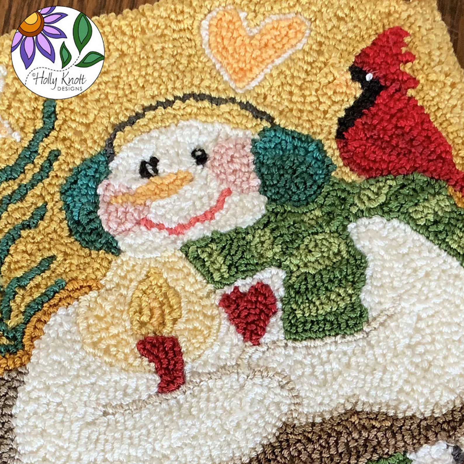 A Warm Welcome - Punch Needle PDF Embroidery Pattern of Snowman and ...