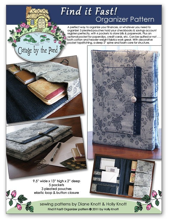 Find It Fast Organizer - Sewing Epattern (PDF) - Quilted Binder Folder ...