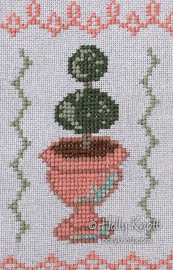 Topiary Cross Stitch Pattern Dirty Annie Topiary Trio Cross Stitch