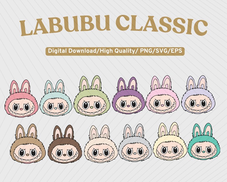 Labubu Designs PNG, Vector Digital File for Cricut, Laser Cut La Bubu ...