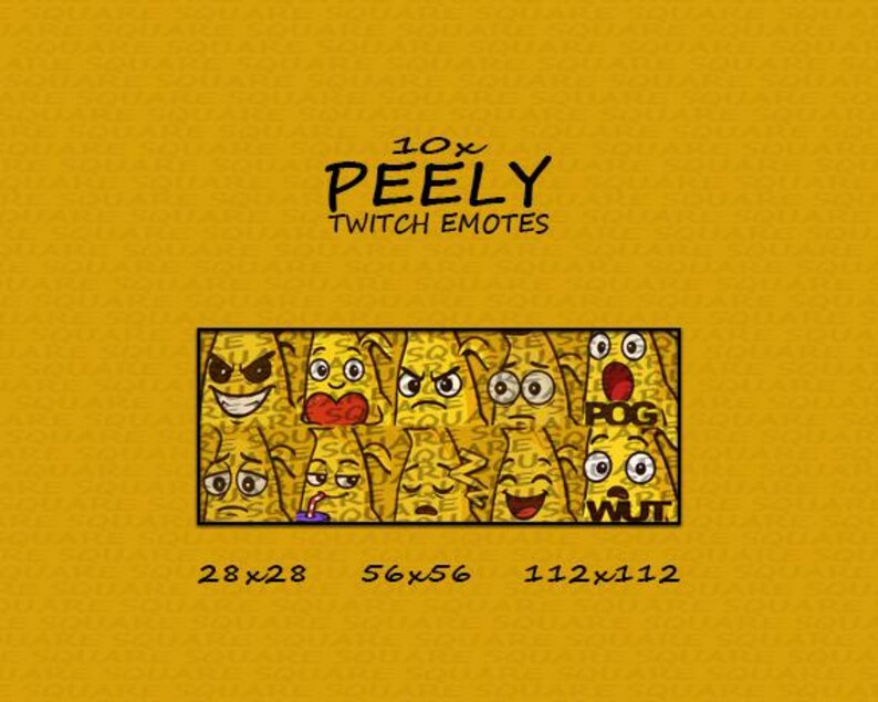 Peely Twitch Emotes 10 Pack - Etsy