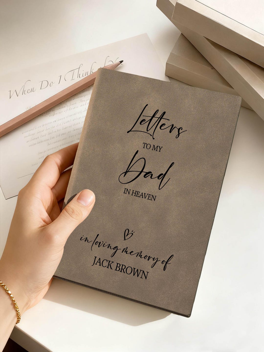 Custom Memorial Journal for Dad, Letters to My Dad in Heaven, Sympathy ...