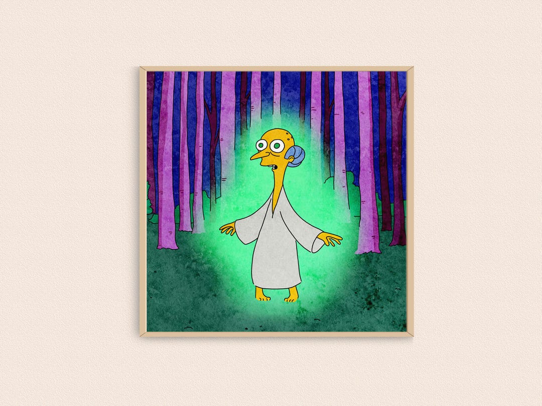 The Simpsons Mr Burns Alien Print: Aesthetic Simpsons Poster ...