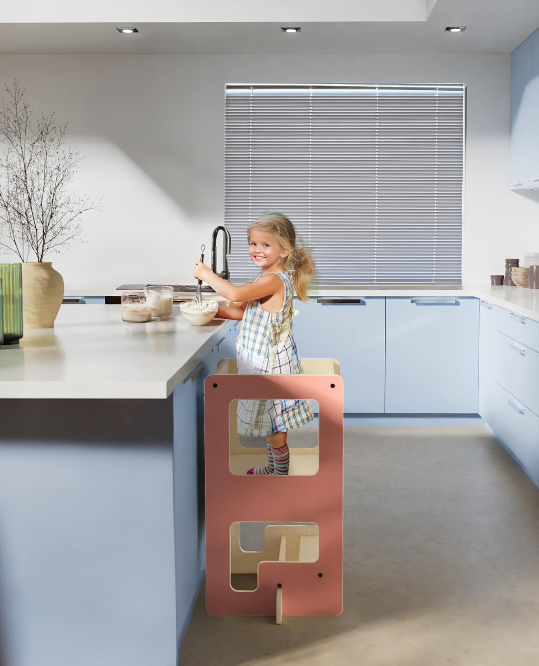 Montessori Learning Tower – Kitchen Step Stool, Chalkboard LEGO Playset ...