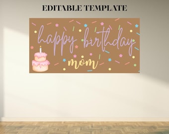 Digital File Brown Paper Banner Template - Etsy
