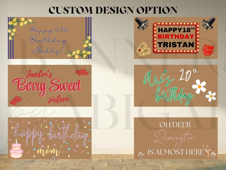 Digital File Brown Paper Banner Template - Etsy