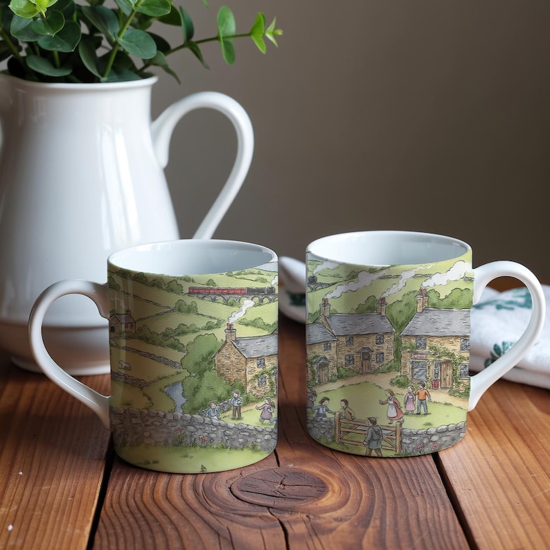 Our Yorkshire Mug – Hand-illustrated Country Scene, Farmhouse Gift ...