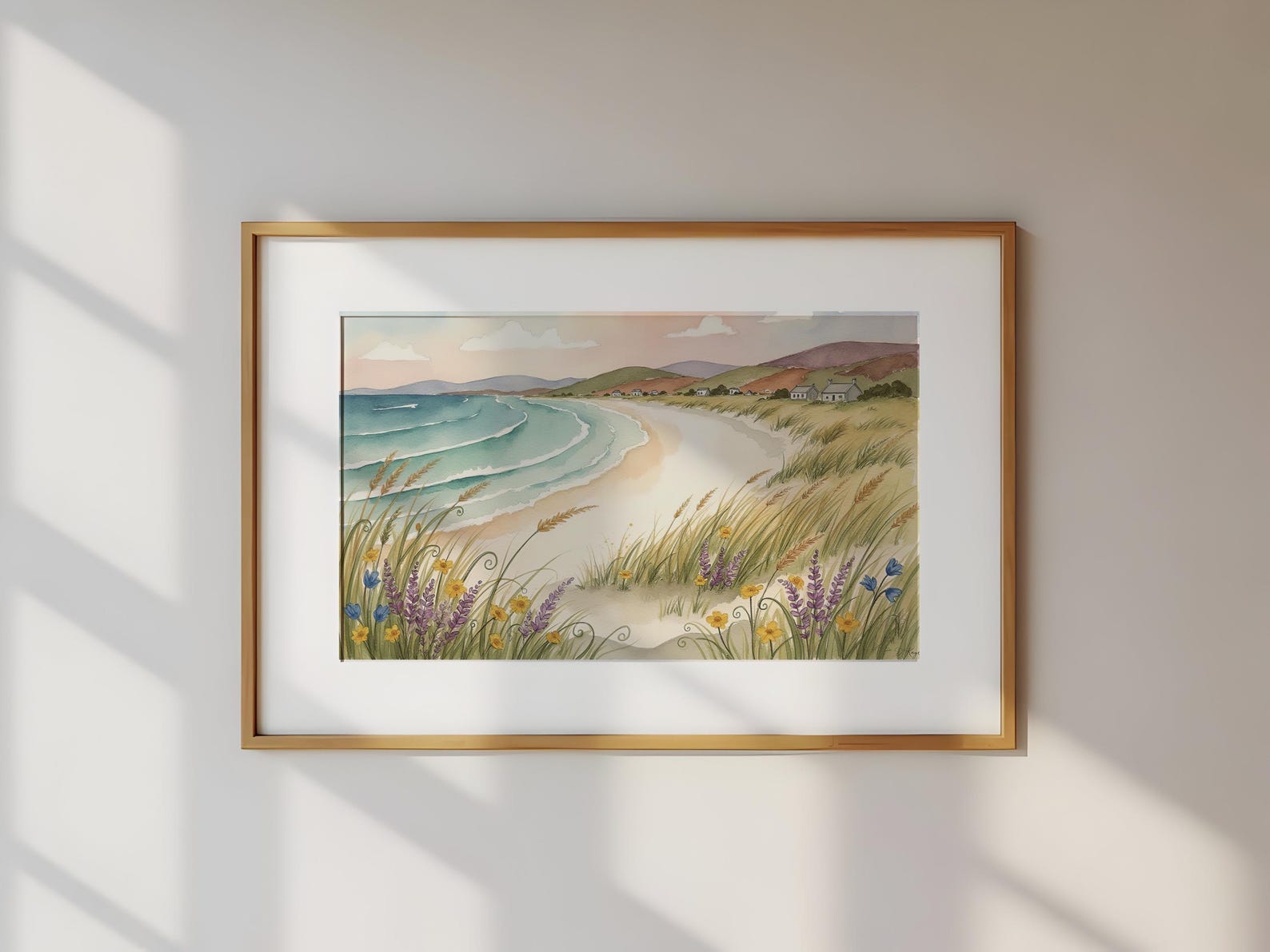 Scarista, Isle of Harris – Watercolour Print (A4/A3) | Coastal Scottish ...