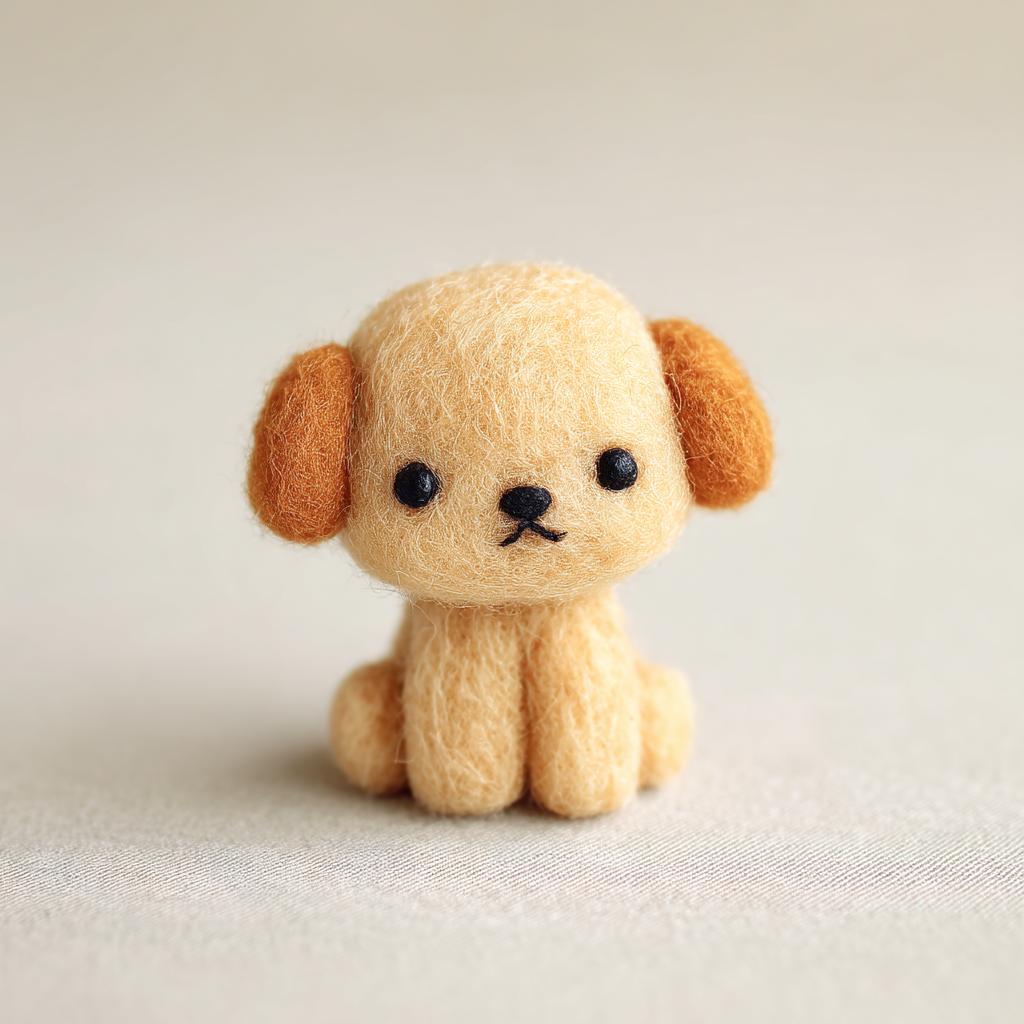 Chibi Dog Needle Felting Pattern PDF Guide – DIY Kawaii Puppy Figurine ...