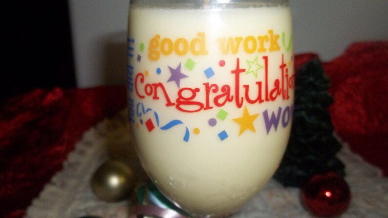 CONGRATULATIONS GOOD Job CANDLE in a Tall Stemmed Glass With - Etsy