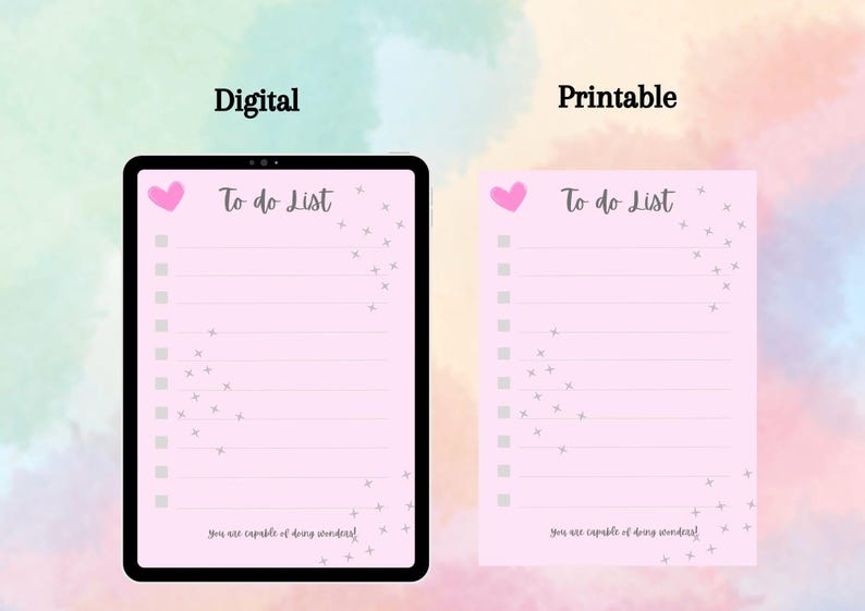Minimal To-do List Printable | A4 Pink Planner Page | Daily Task ...