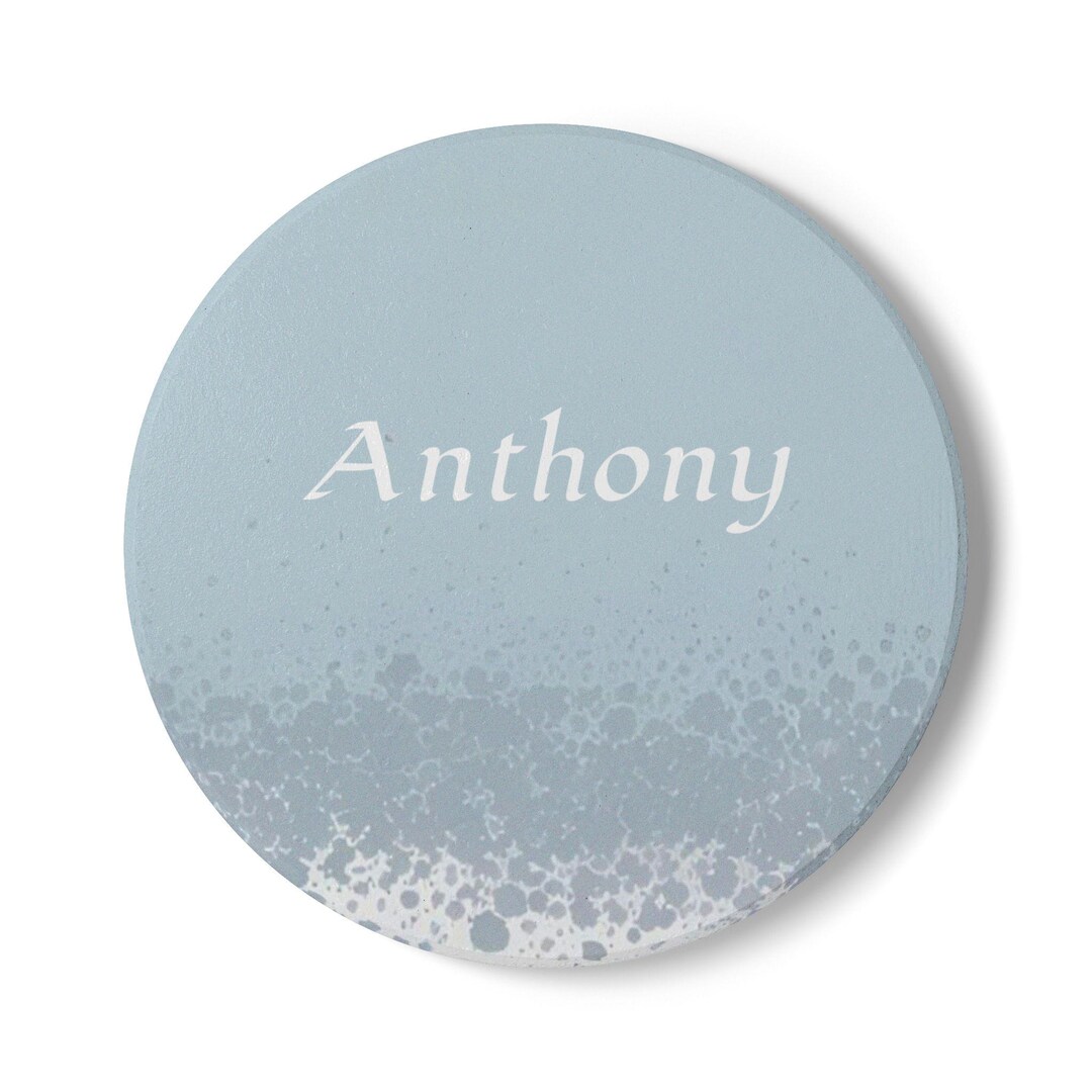Personalized Ceramic Coaster With Custom Name, Eco-friendly Drinkware ...