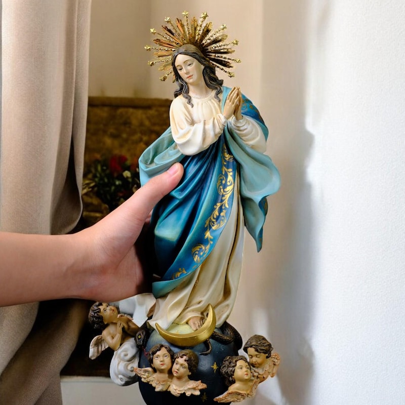 Handmade Virgin Mary Statue - Etsy