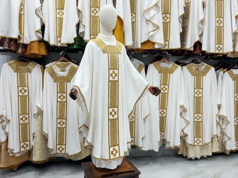 Handmade Catholic Chasuble: Custom Embroidered Priest Vestment - Etsy