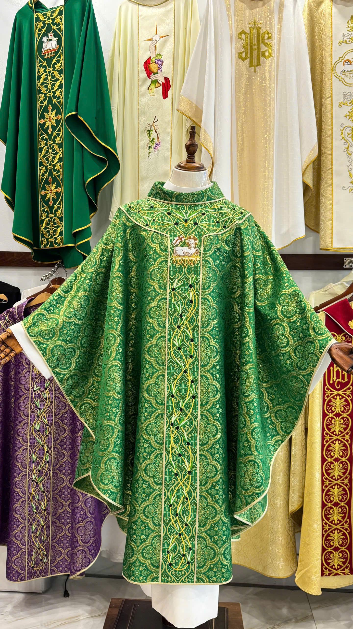 Embroidered Purple Catholic Chasuble: Custom Liturgical Vestment for ...