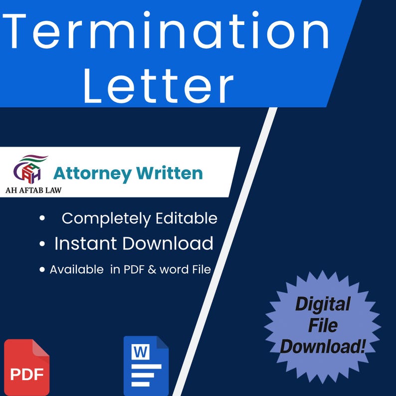 Termination of Employment Document Template | Employee Separation ...