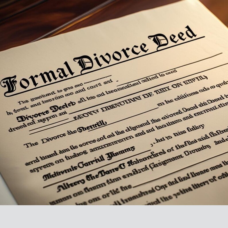 General Divorce Deed Template | Legal Separation Agreement for Easy ...