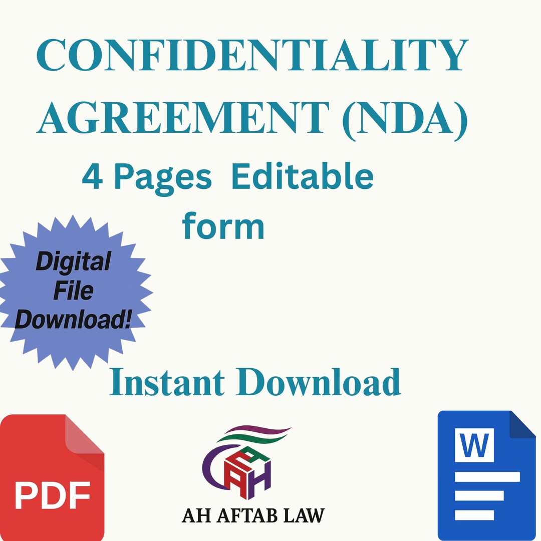 Non Disclosure Agreement Template - NDA Forms - NDA Template - Fillable ...
