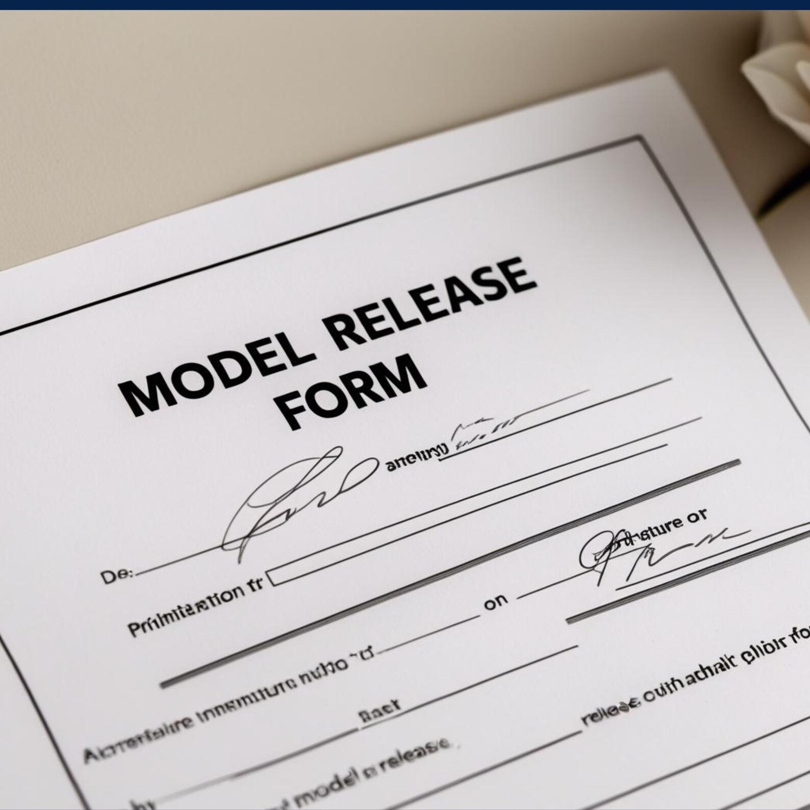 Printable Model Release Form for Photographers: Instant Download Legal ...