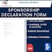 Sponsorship Declaration Form: Editable Printable PDF Template - Etsy