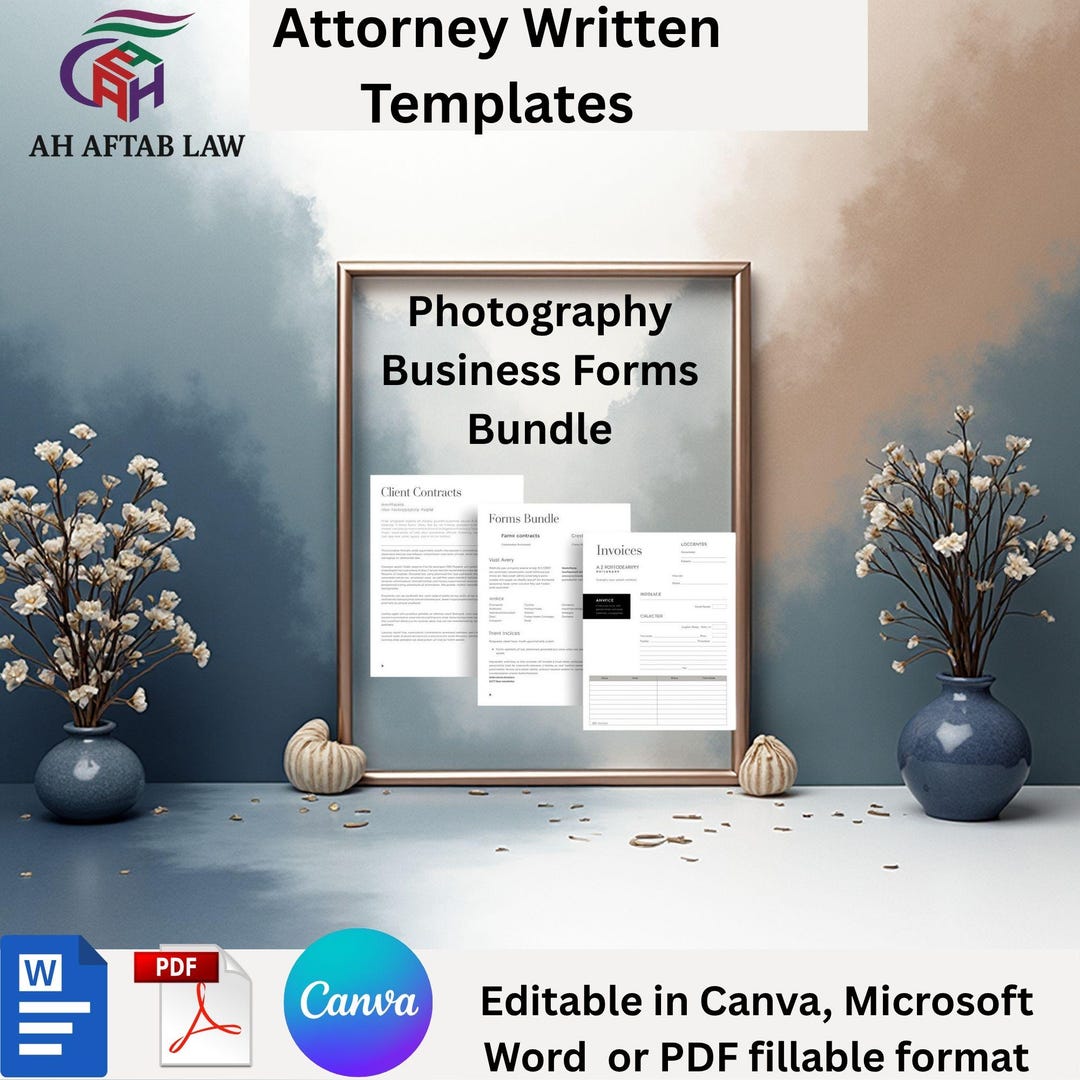 Photography Business Forms Bundle | Editable Contract Templates (PDF ...